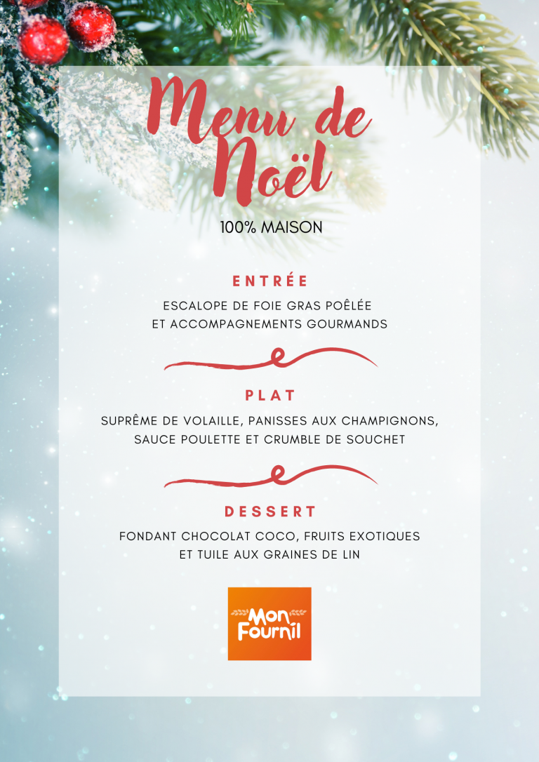 Mon menu de chef pour Noël - Mon Fournil